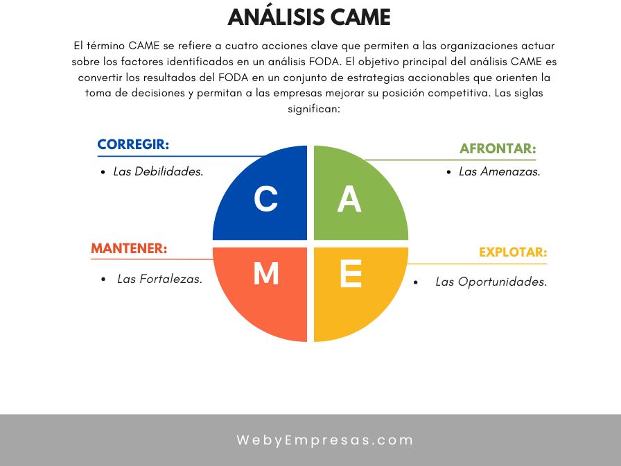 Análisis CAME: Qué es, Cómo se Hace, Ejemplos - Web y Empresas