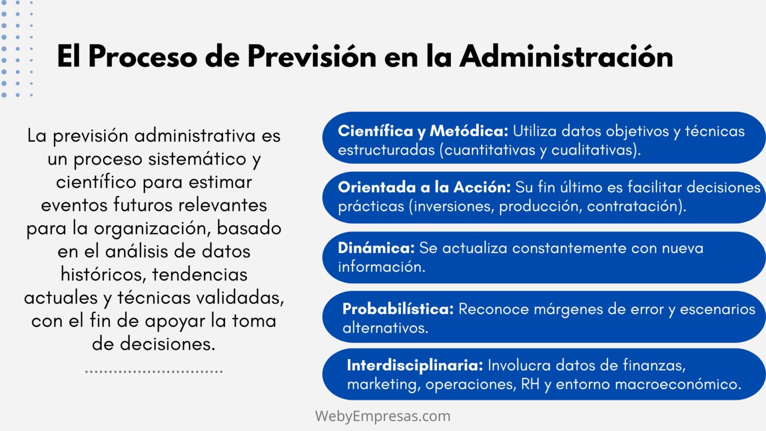El Proceso de Previsión en la Administración - Web y Empresas